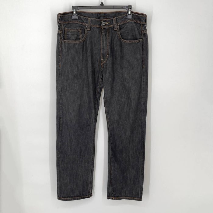 Levi's Levi's 569 Straight Leg Black Jeans Sz 33 Back Flap Pockets ...