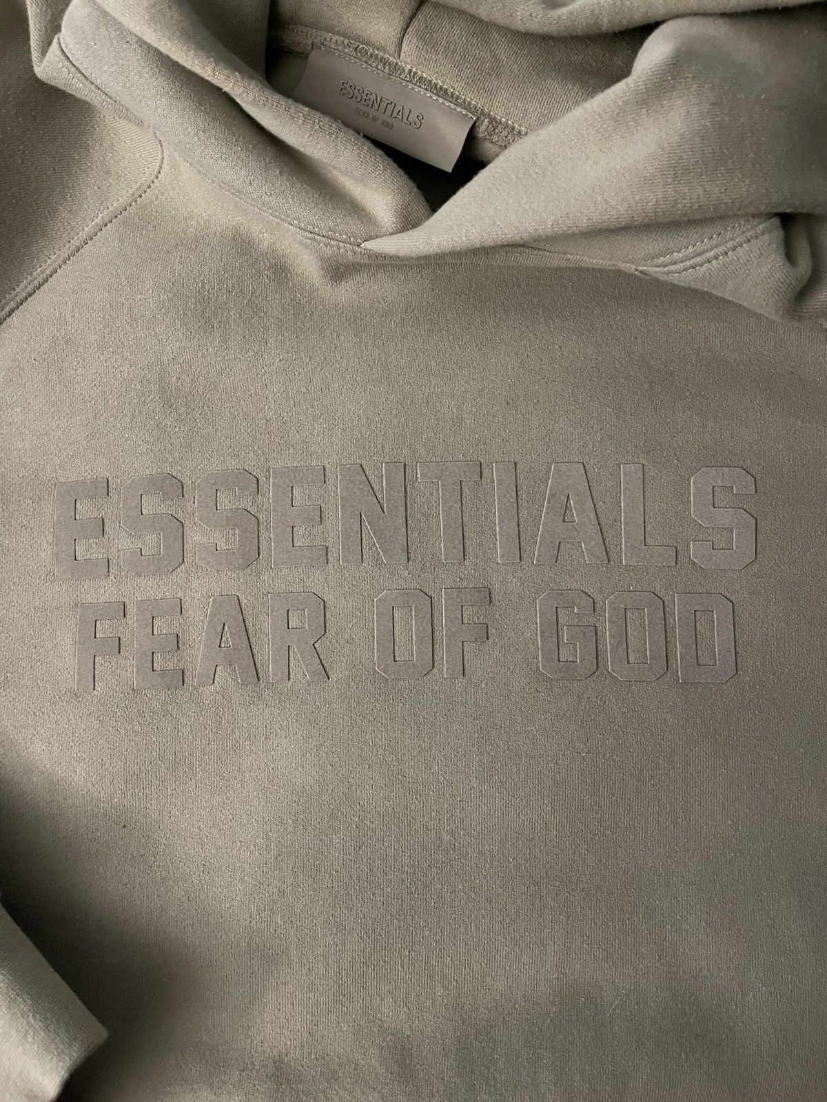 Essentials × Fear of God Fear Of God Essentials Fog Hoodie Wood | Grailed