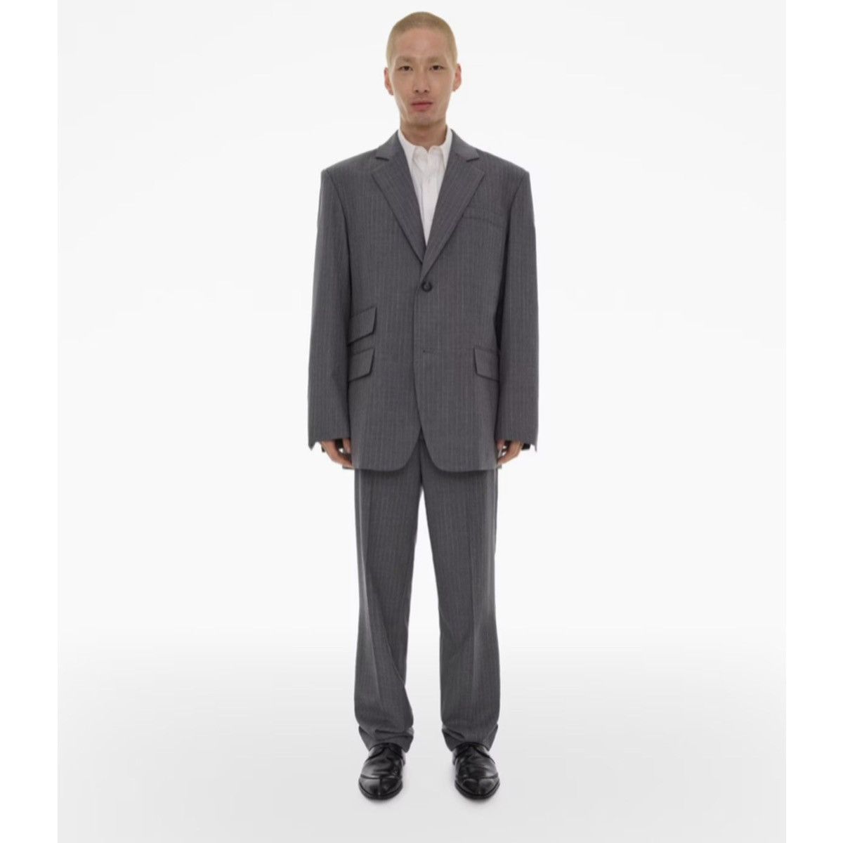 Helmut Lang HELMUT LANG OVERSIZED GREY PINSTRIPES SUIT | Grailed
