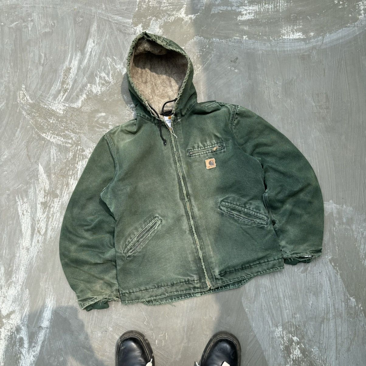 Carhartt × Streetwear × Vintage Crazy Faded Carhartt Active Hooded ...