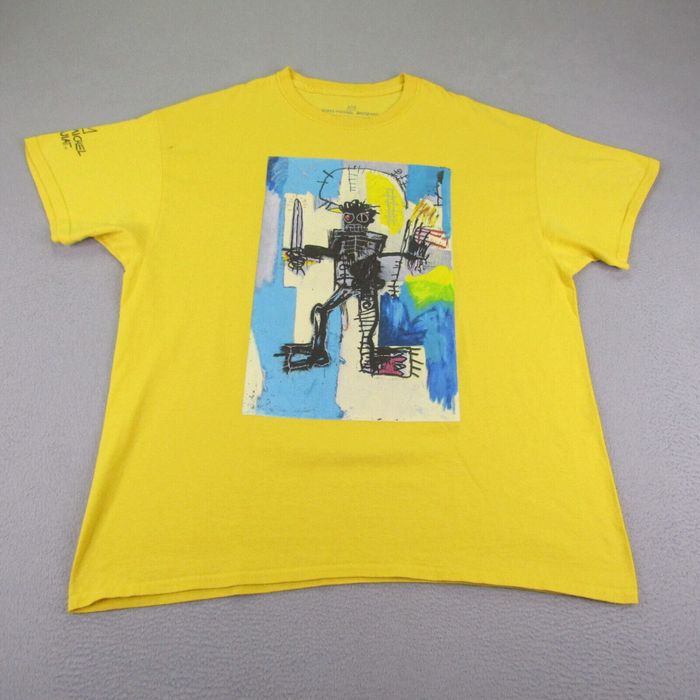 Vintage Jean-Michel Basquiat Shirt Mens Large Yellow Goodie Two Sleeves ...