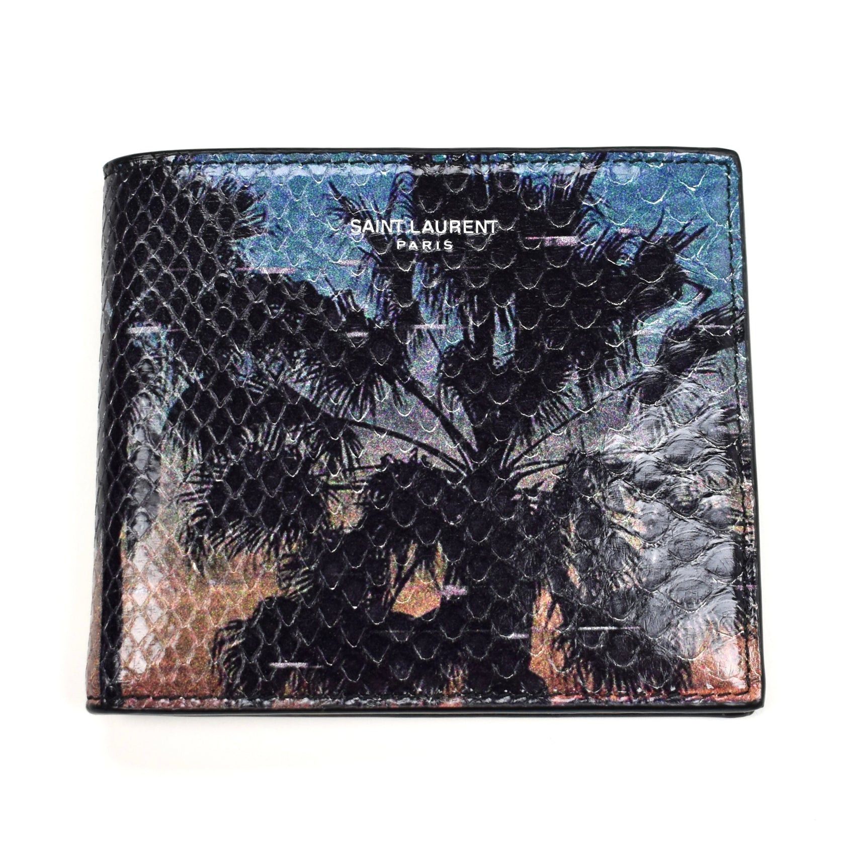 Saint Laurent Paris Saint Laurent Exotic Python Palm Tree Print Wallet ...