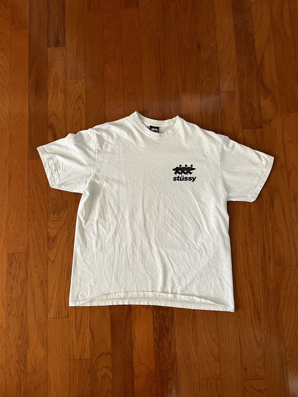 Stussy large white stussy surfer skater t shirt | Grailed