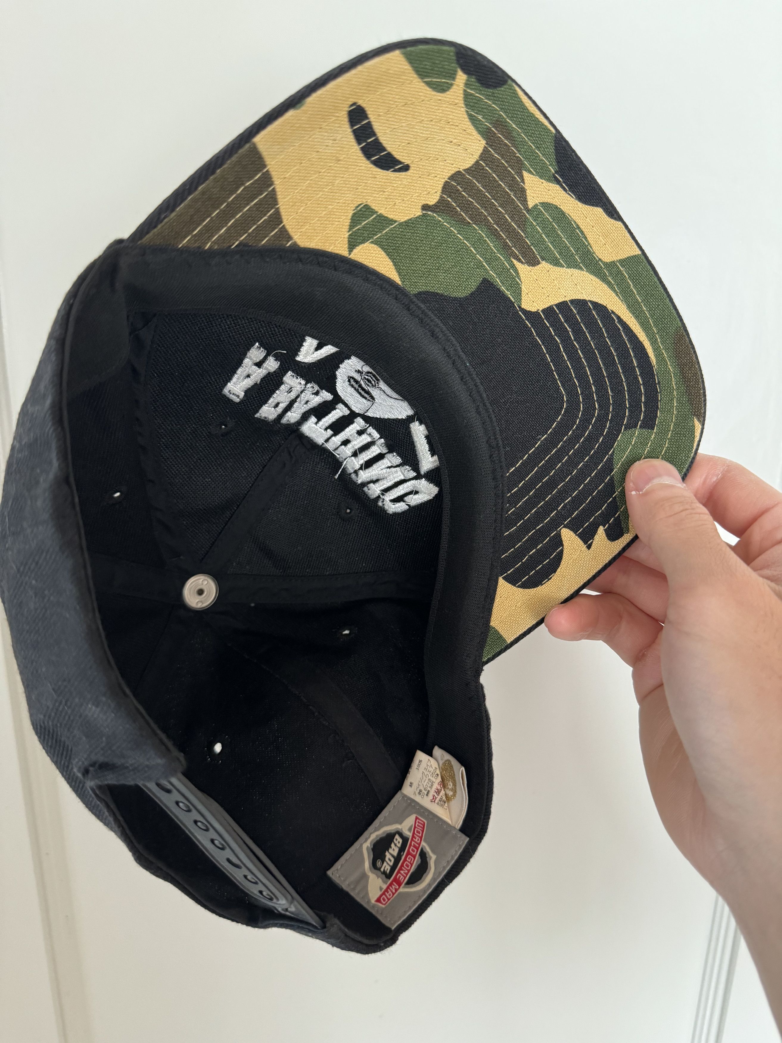 Bape Bape Logo Snapback Hat | Grailed