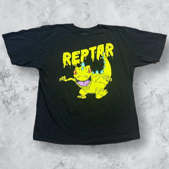Nickelodeon Reptar nickelodeon dinosaur rugrats graphic black tee XXL ...