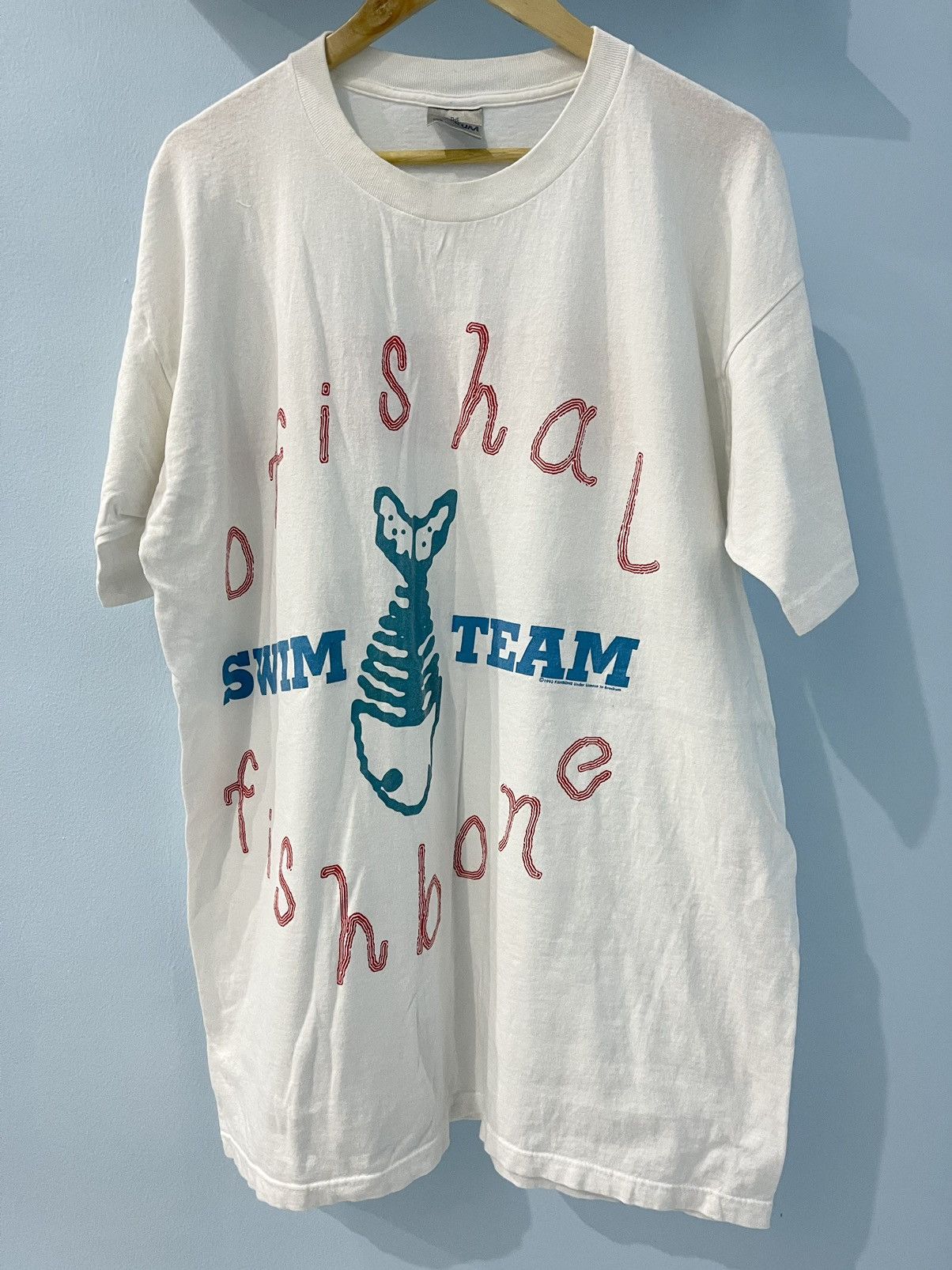 Vintage FISHBONE Shirt 1993 Vintage 90s Original OFISHAL Swim Team ...