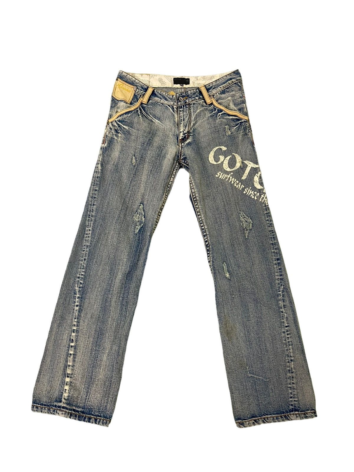 Hysteric Glamour Faded Regular Jeans Gotcha Surfwear Distress Denim 8🟦2 ...