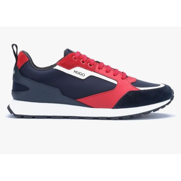 Hugo Boss HUGO BOSS RETRO-INSPIRED TRAINERS WITH SUEDE AND MESH US10 ...