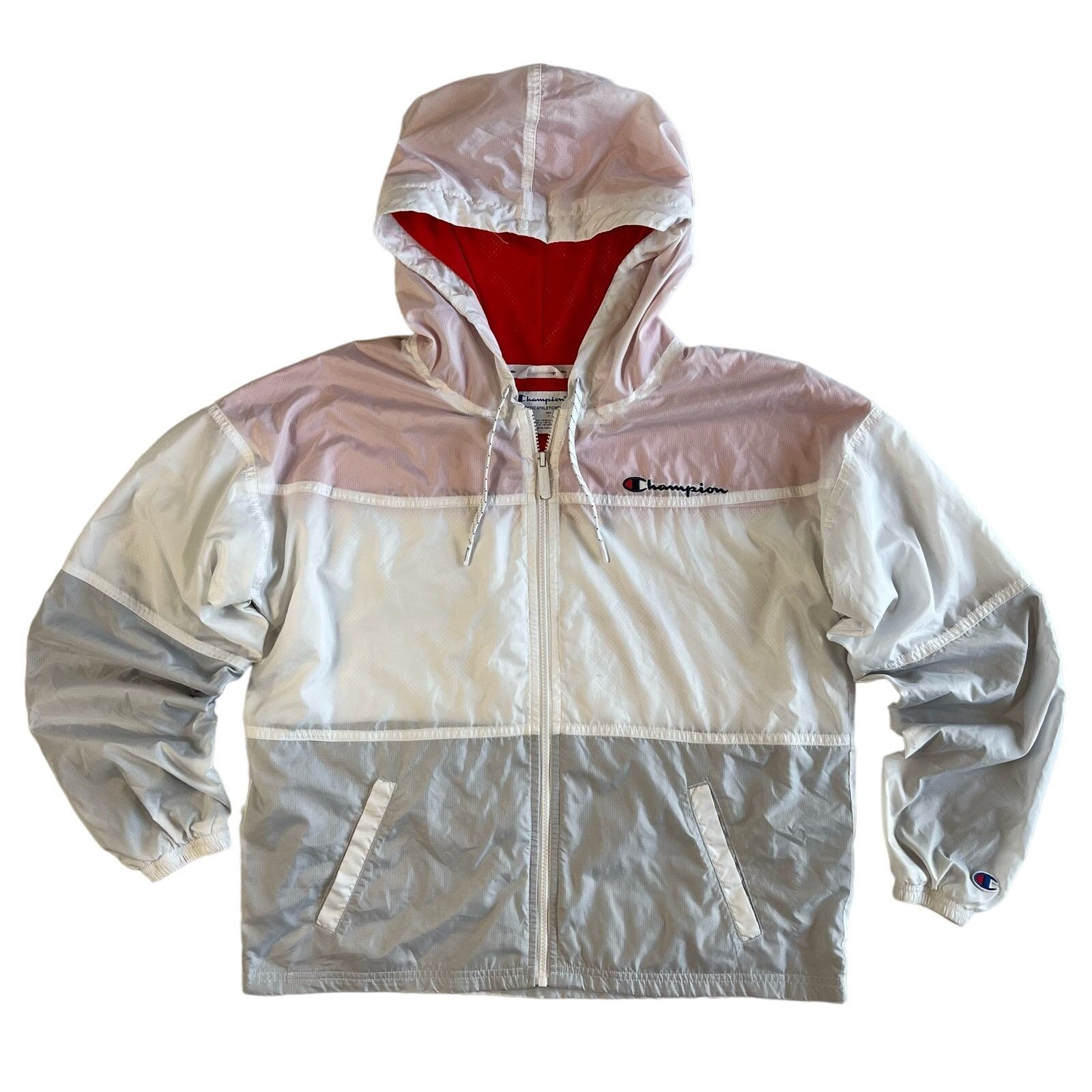 Champion Champion Medium Light Weight Hooded Jacket Swishy Material ...