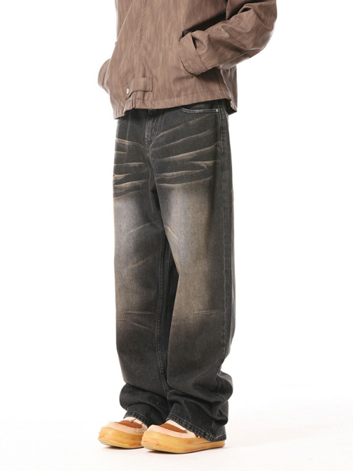 Distressed Denim × Jean × Vintage y2k washed faded loose baggy jeans ...