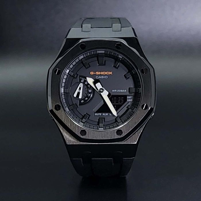 G Shock 🔥Lux🔥Casioak GA2100 AP Custom (All Black) | Grailed