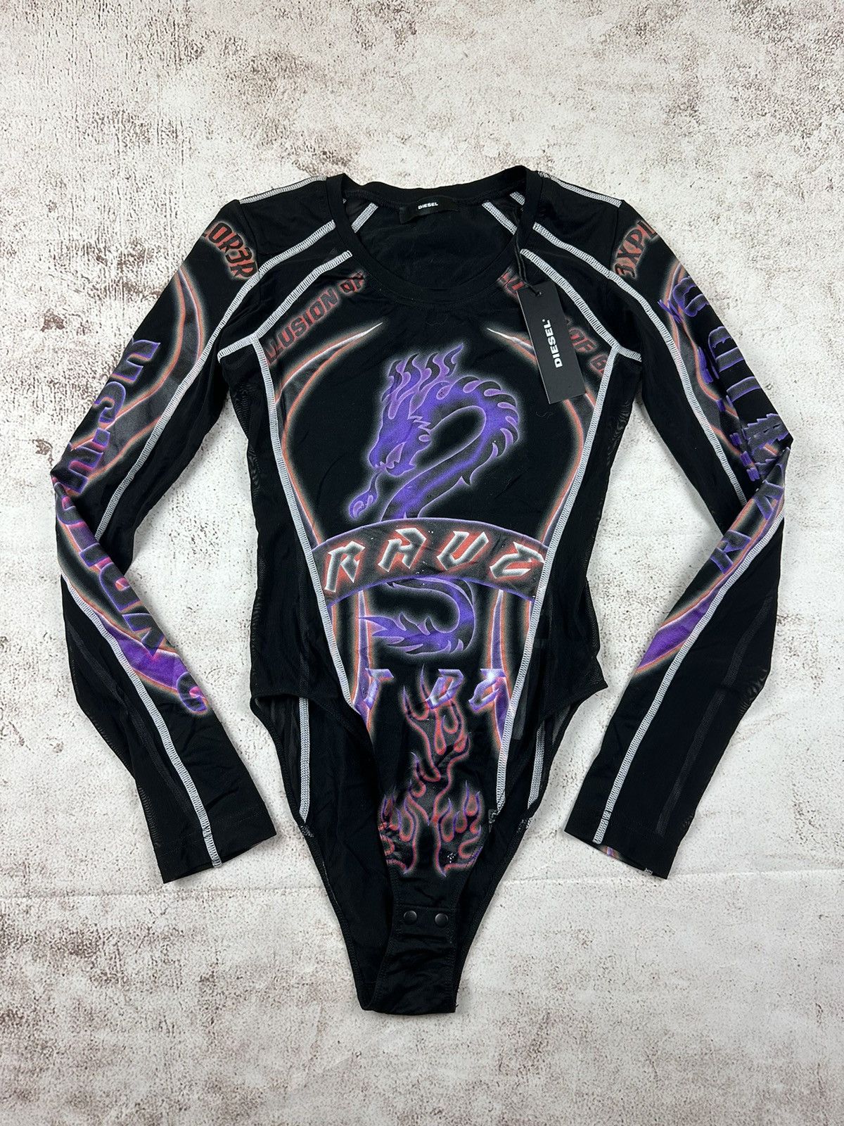 Avant Garde × Diesel × Luxury Diesel Rave avant garde y2k bodysuit ...