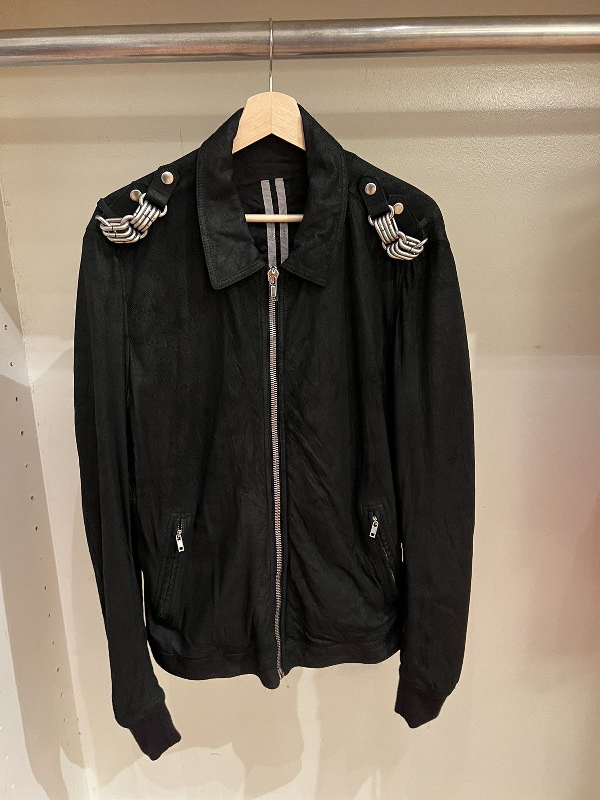 Rick Owens Rick Owens FW19 Larry Lamb Leather Chain Link Jacket | Grailed