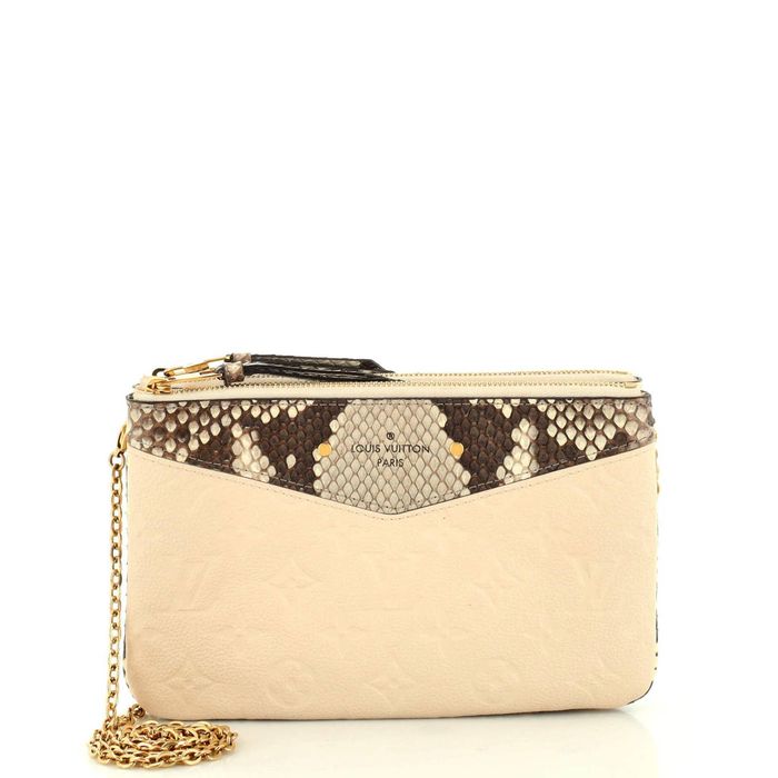 Louis Vuitton Double Zip Pochette Monogram Empreinte Leather with Python | Grailed