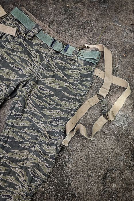 Military Cargo Pocket Strap Bondage Pants - Tiger Strip | Grailed
