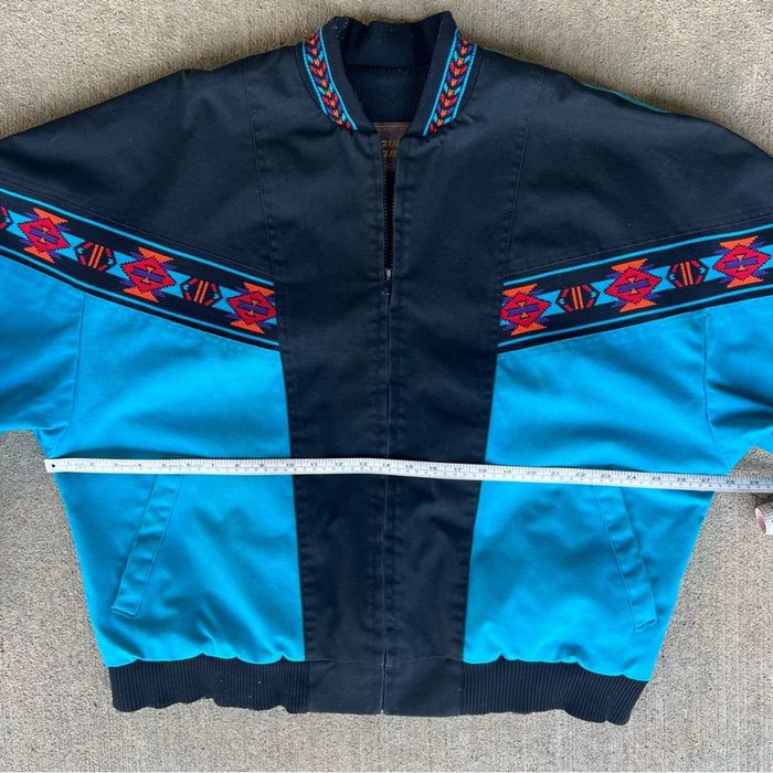 Vintage 90s Aztec Southwestern Neon Western Cowboy Bomber Jacket | Grailed