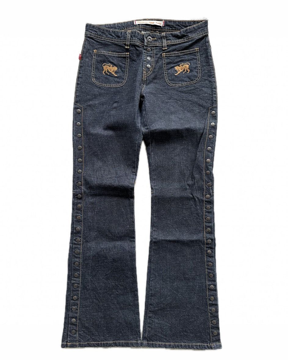 Rare Vintage Rare Parasuco Diamond Logo Tear Away Bootcut Jeans | Grailed