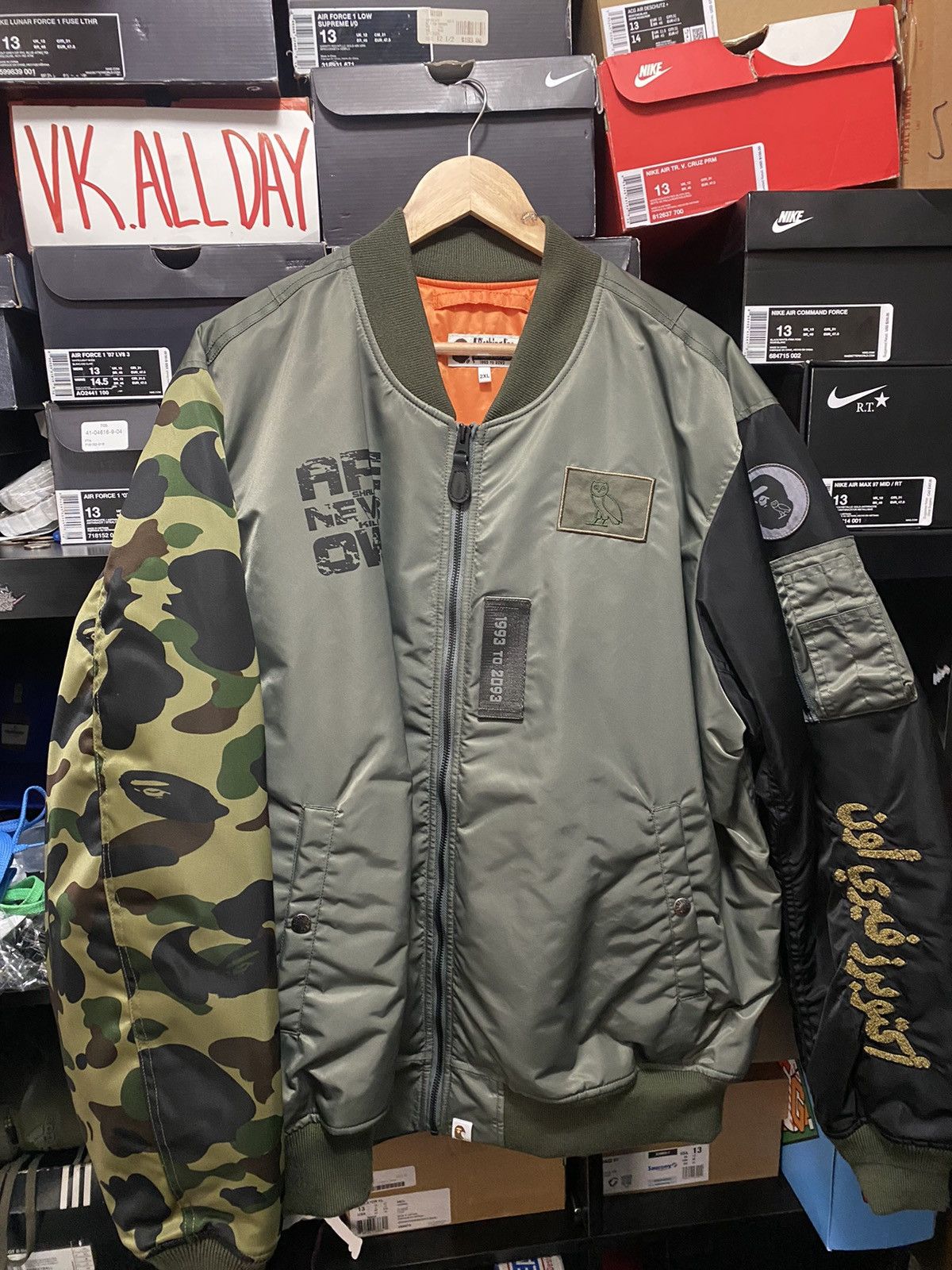 Bape BAPE X OVO Bomber Jacket | Grailed