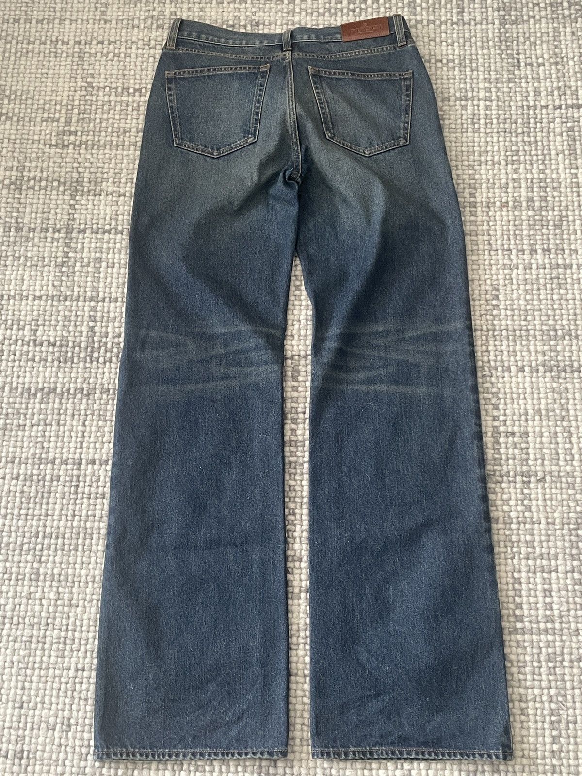 Gucci SS26 Gucci by Demna Horsebit Washed Denim Jeans (IT30) | Grailed