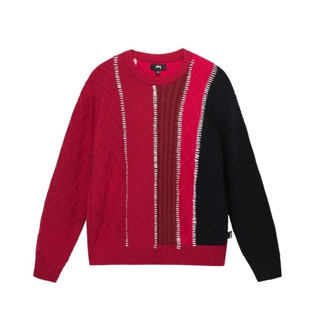 Stussy Stussy Red Patch work sweater | Grailed