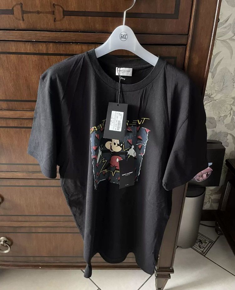 Saint Laurent Paris Saint LAURENT YSL T MICKEY MOUSE Mickey Graphic ...