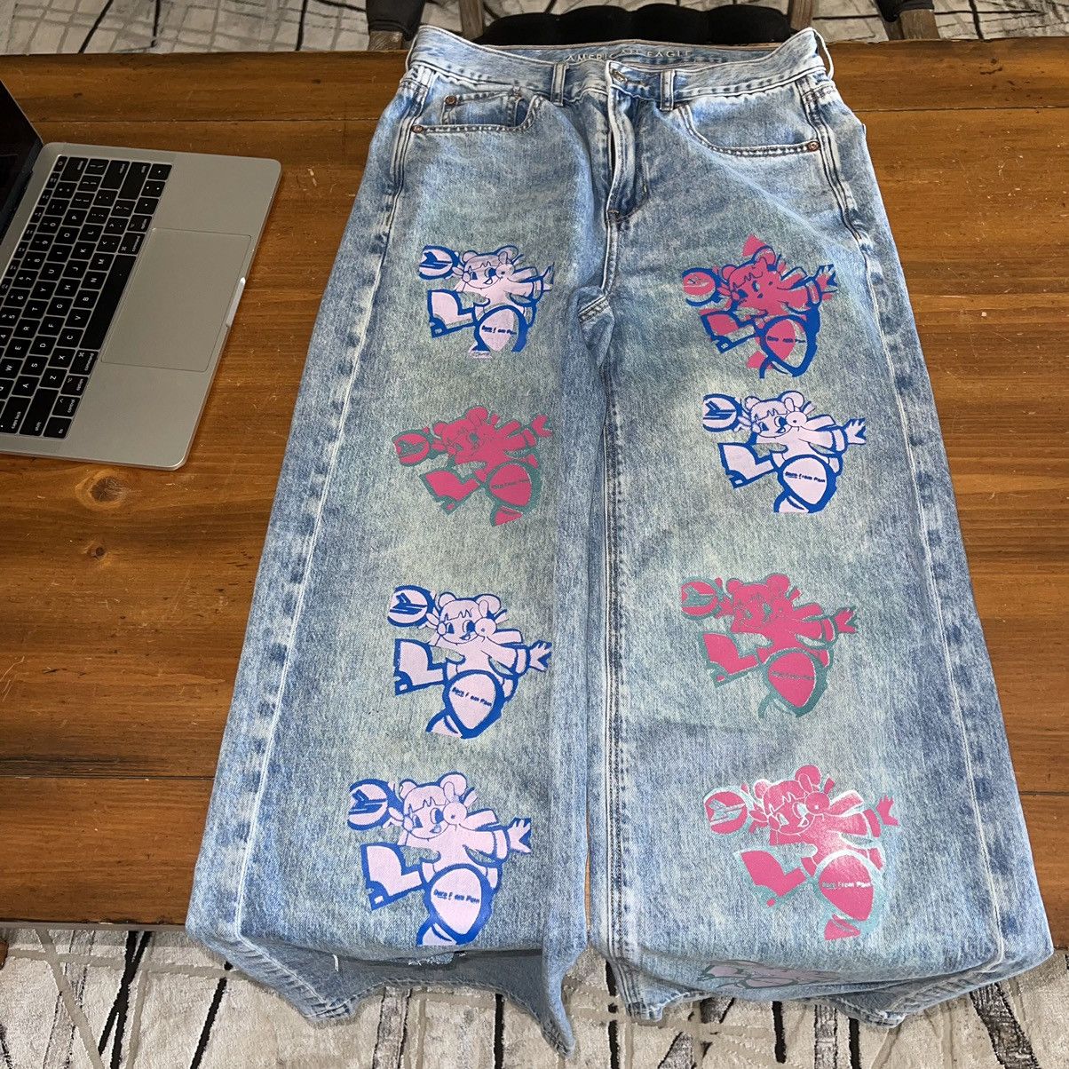 Sicko Custom x Sickö x Ian Connor 1/1 Denim Jeans | Grailed