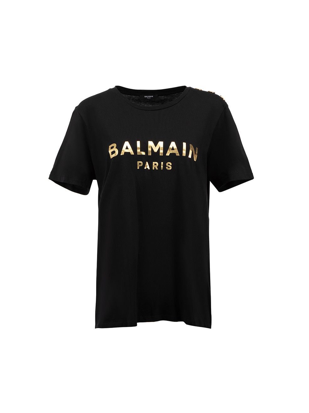 Balmain Black Logo Printed T-Shirt | Grailed