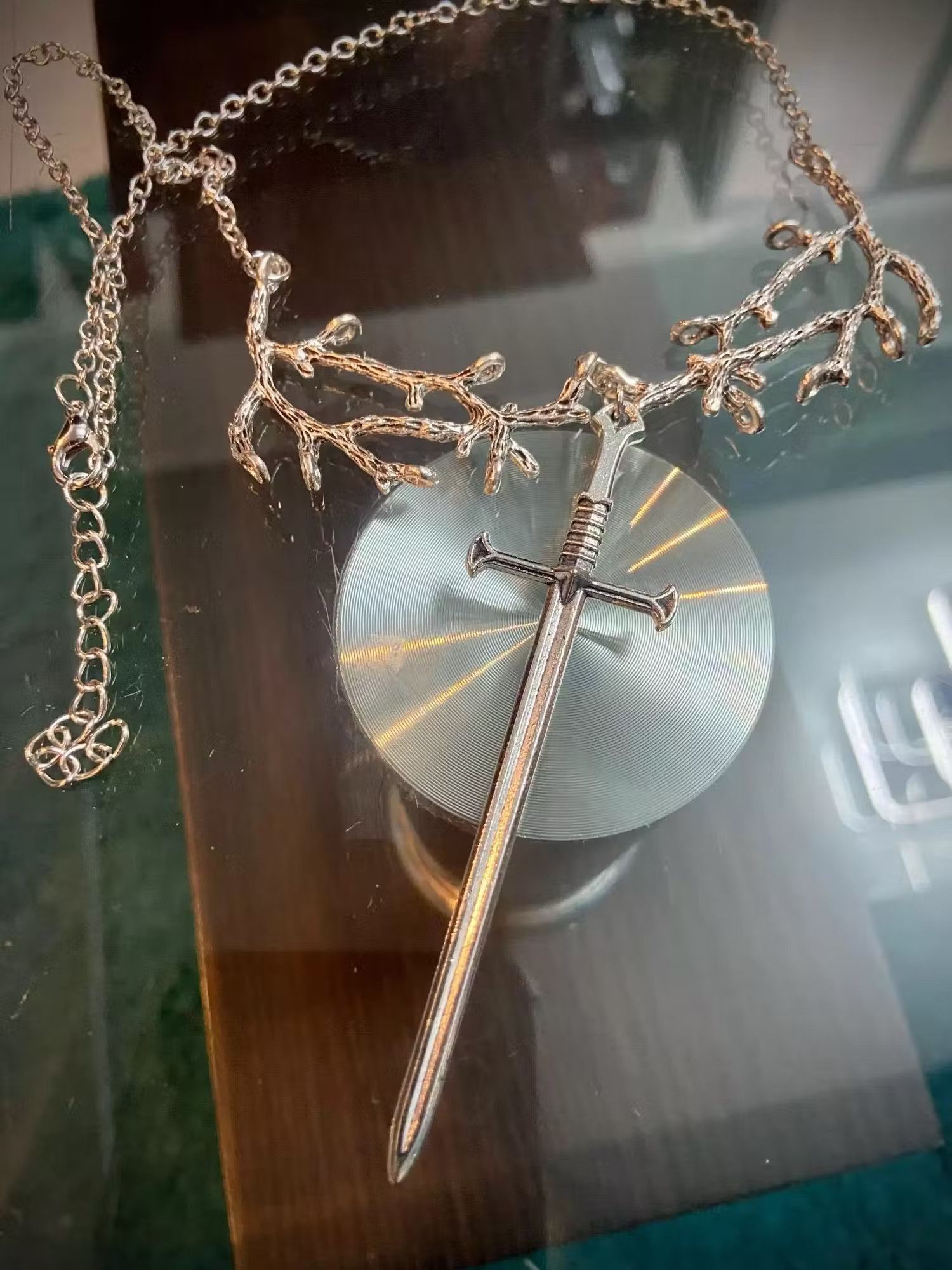 Chain × Cuban Link Chain × Streetwear Sword Pendant Chain Necklace ...