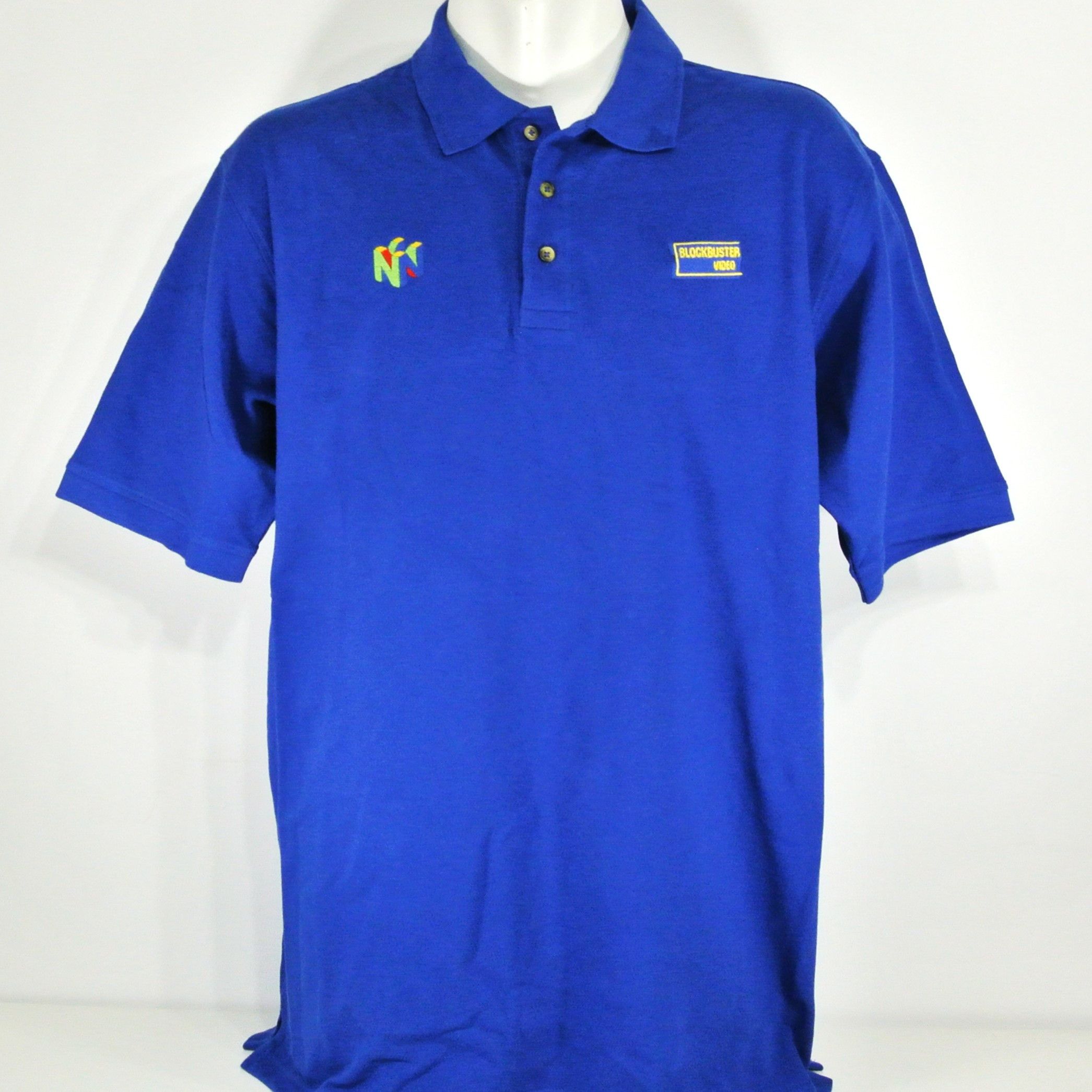 Vintage BLOCKBUSTER VIDEO Nintendo 64 Vintage Employee Uniform Shirt ...