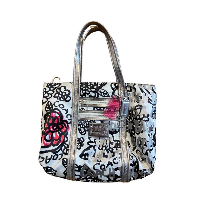 Coach Coach Poppy Glam Bella Tote With Floral Graffiti | Grailed