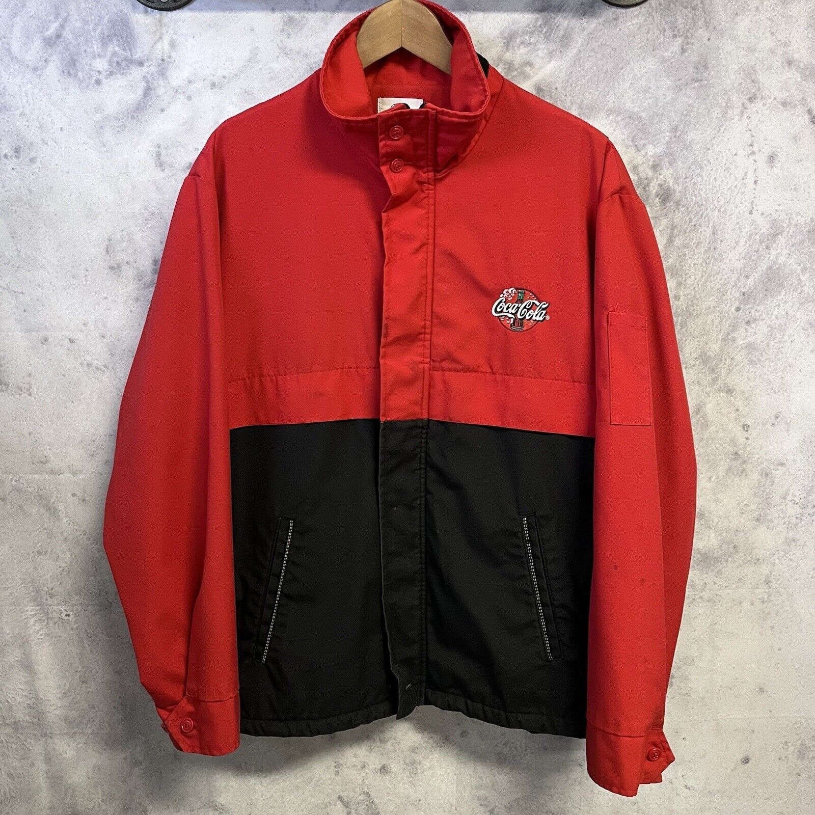 Coca Cola Coca Cola Jacket Mens XL Riverside Flexbak Full Zip Work Wea ...