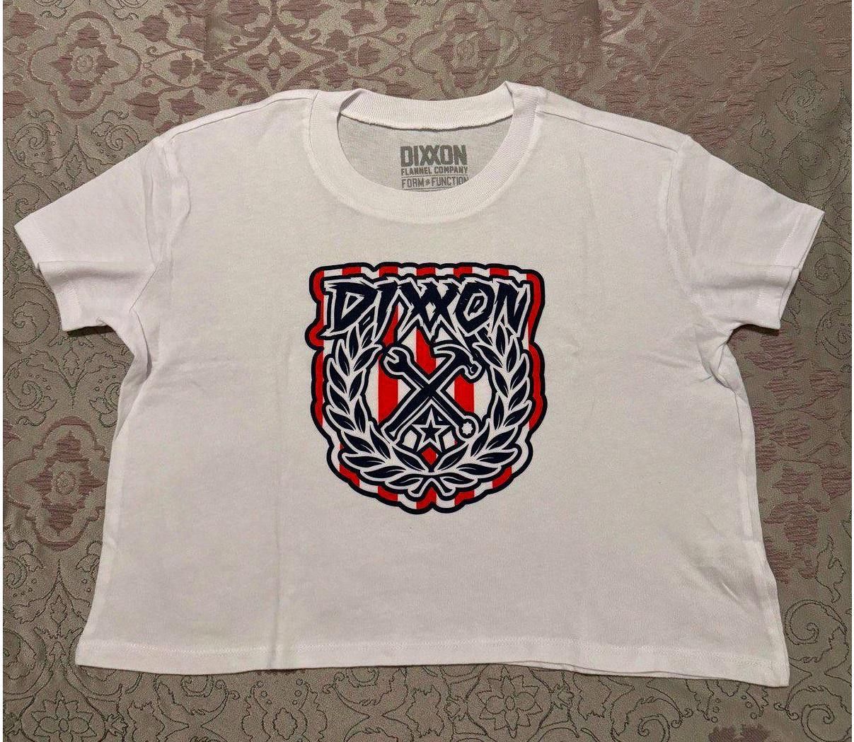Dixon Rand DIXXON Emblem Graphic Crop T-Shirt - White | Grailed