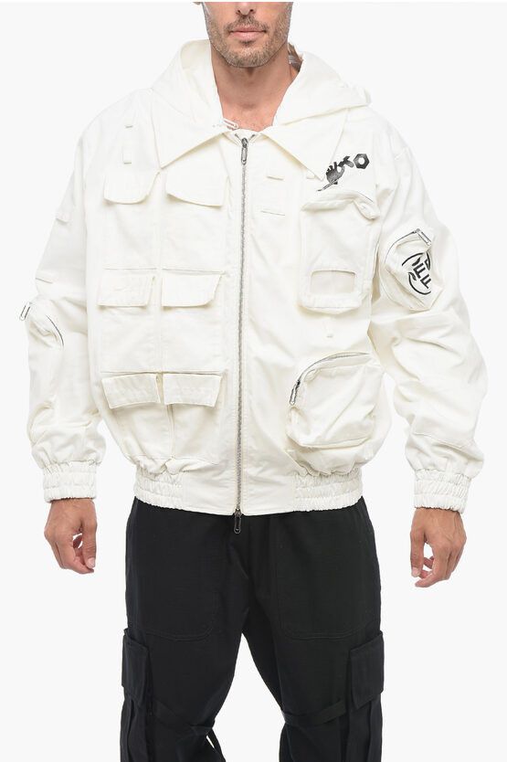 Off-White Utility Bomber Jacket with Removable Hood | Grailed