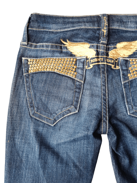Robins Jeans DOPE FLARED🔥ROBIN'S JEANS GOLD EMBROIDERY ANGEL WINGS ...