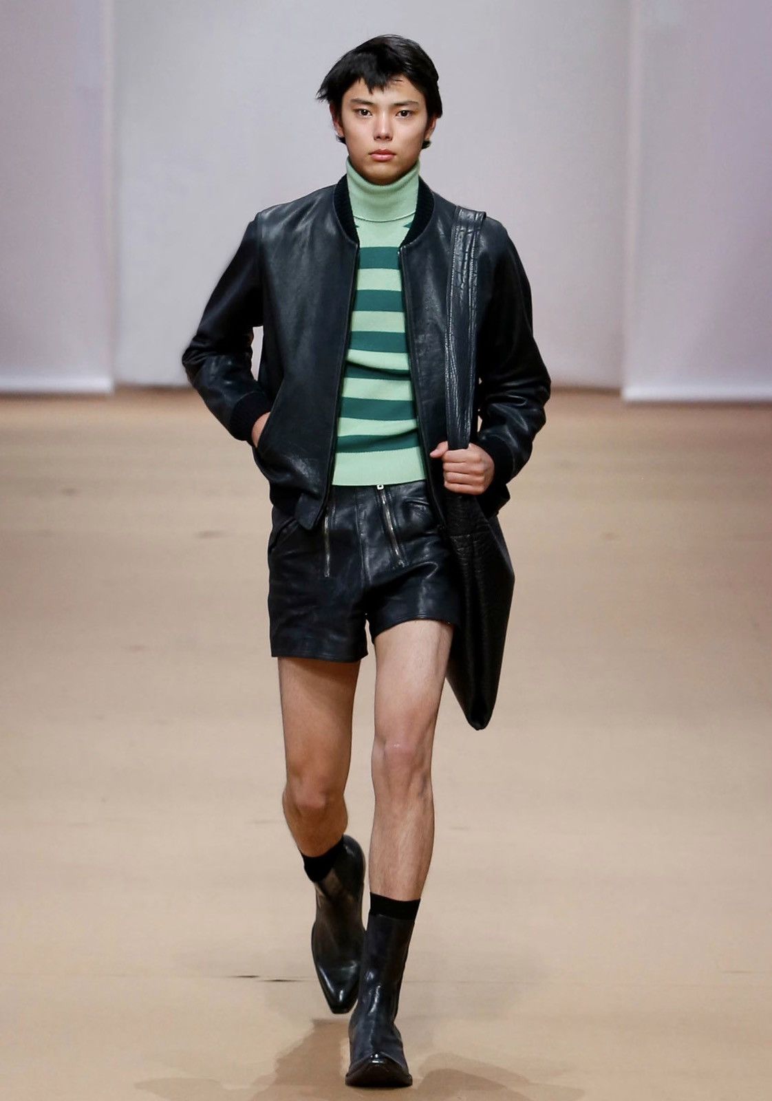 Raf Simons “SOLD” Prada/RafSimons SS23 Runway “Logo” Leather Jacket ...