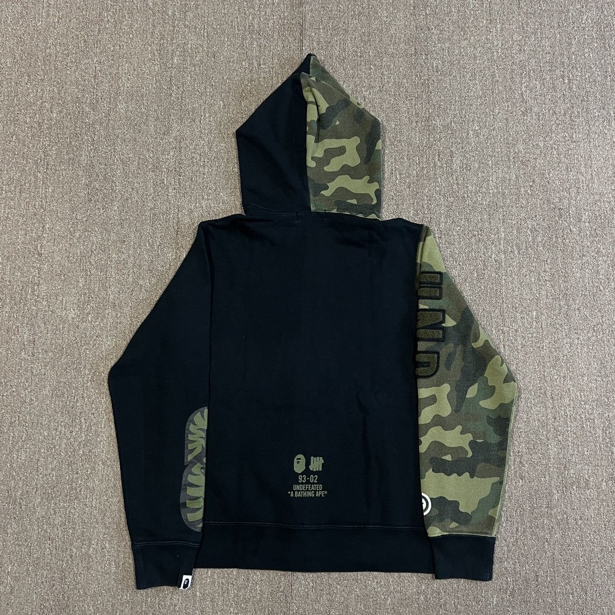 Bape Bape X Undefeated Camo Shark Zip Up hoodie | Grailed