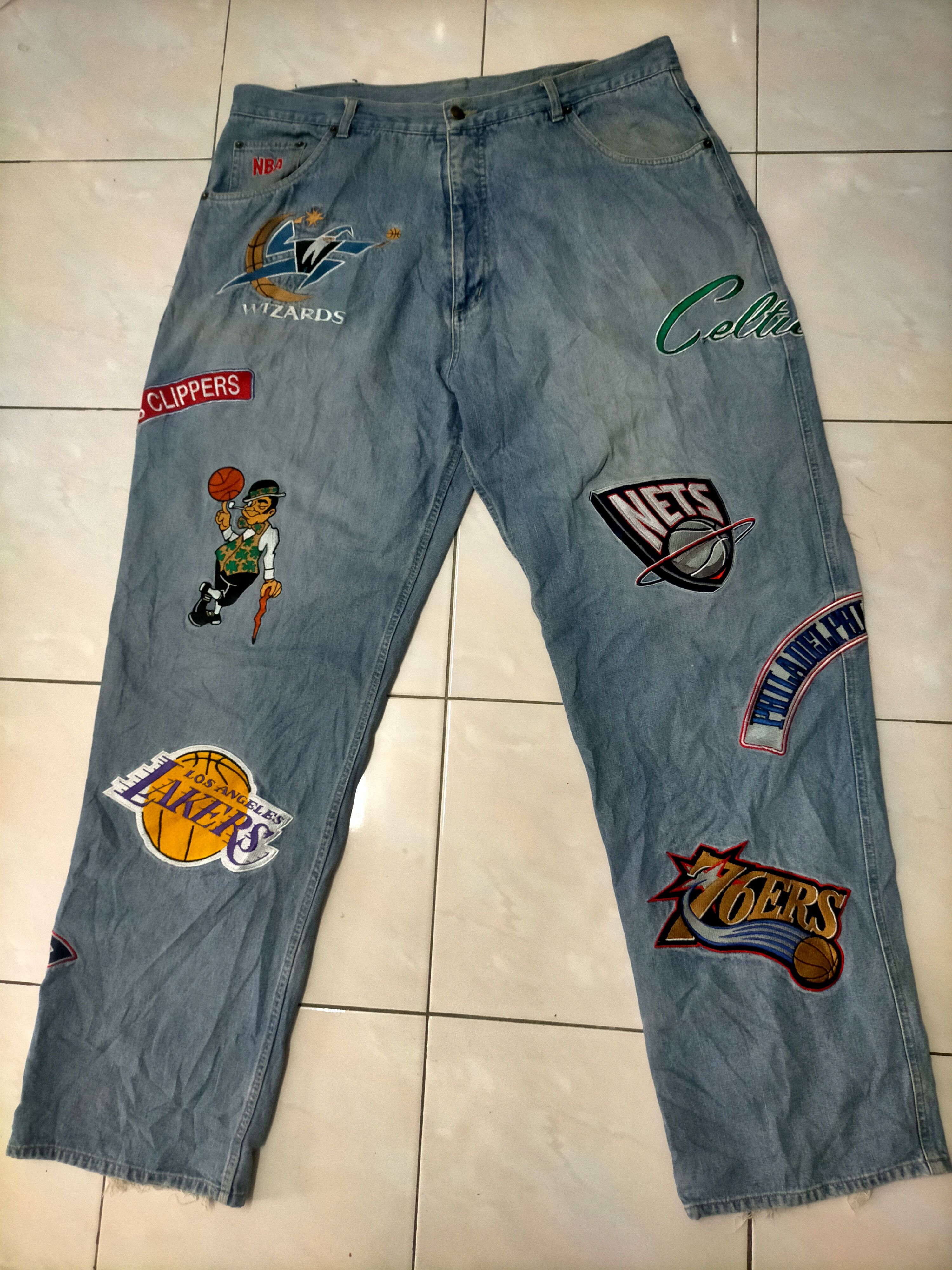 NBA × Vintage Vintage UNK NBA Jeans | Grailed