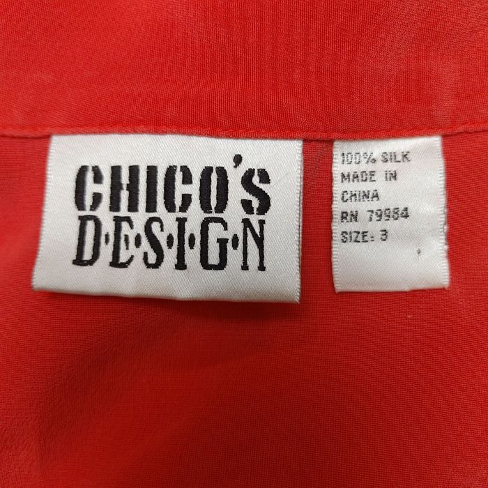 Other Chico's Design | Women's Red Silk Button Down Up 3 | Grailed