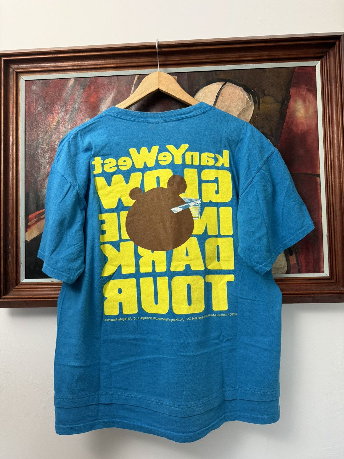 Vintage Kanye West Murakami Graduation 2007 tee Glowin the dark tour ...