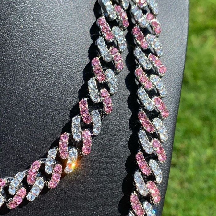 Cuban Link Chain Iced Cuban Link Chain | Two-Tone Cuban Chain 12mm ...