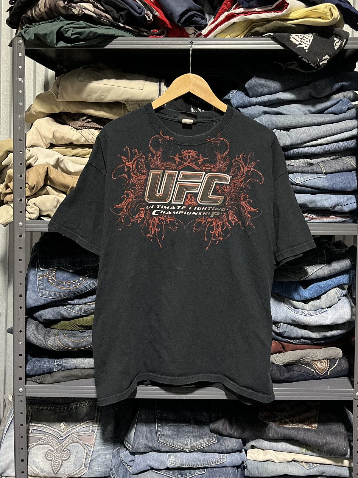 Vintage Crazy Y2K UFC Affliction Style Grunge Punk Goth Skater Tee ...