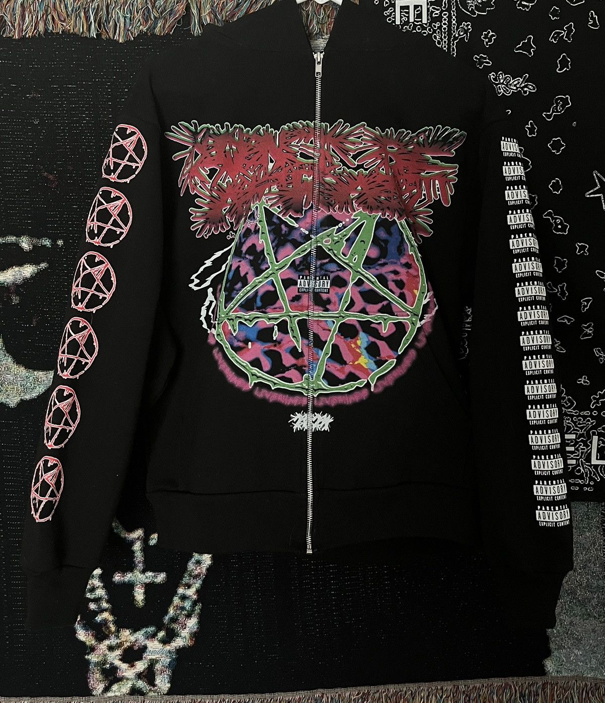 Destroy Lonely × Ken Carson × Playboi Carti Ken Carson Live Chaos Zip | Grailed