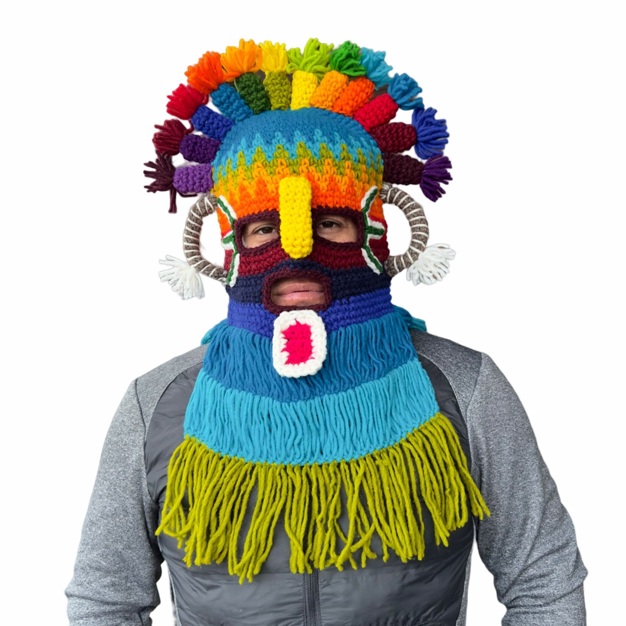 Other ⭐OZ Handmade Exotic Adult Mask Aya Diablo Huma Incas Ecuador ...