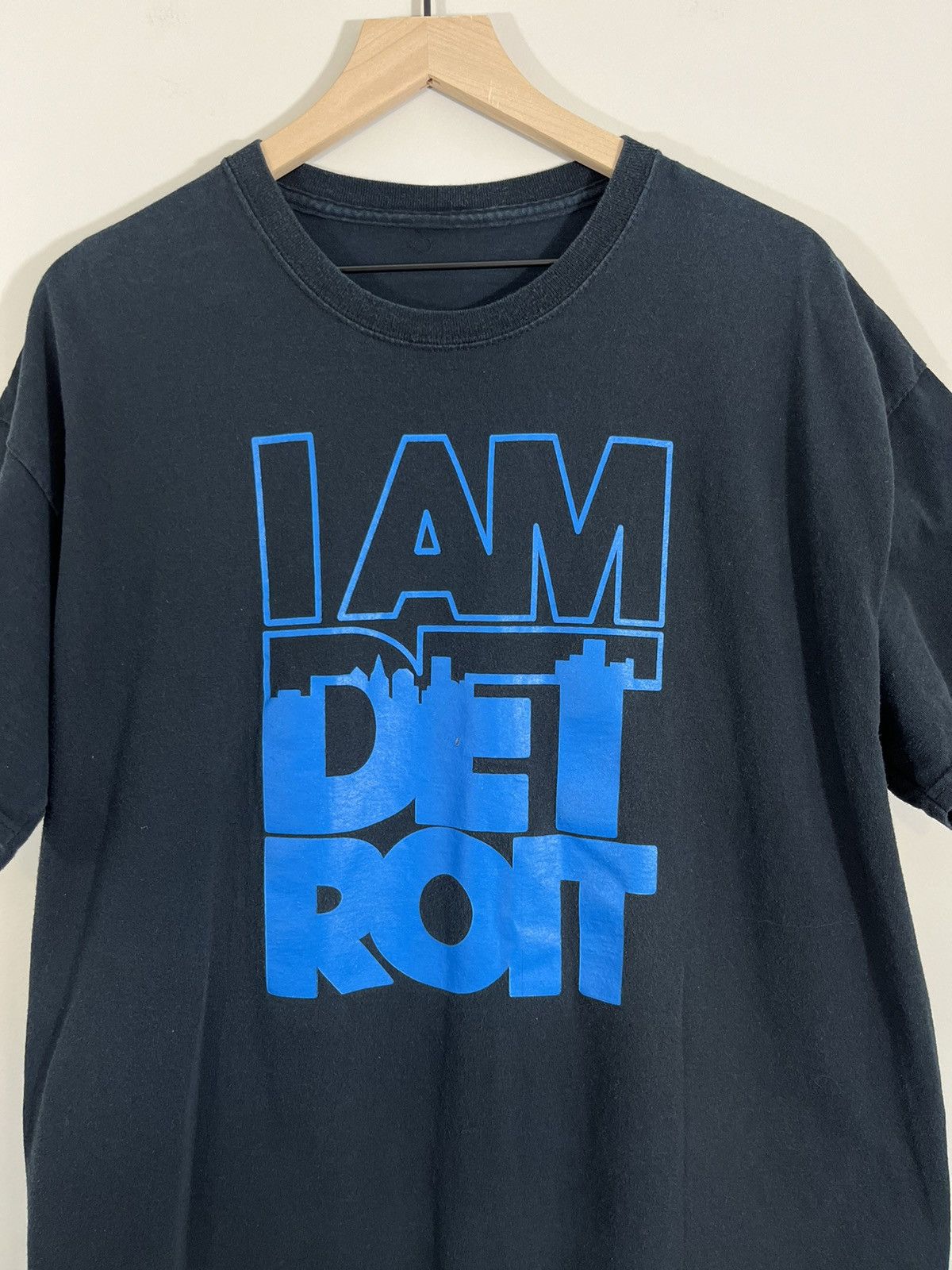 Vintage I AM DETROIT Faded Black City Skyline Tee | Grailed