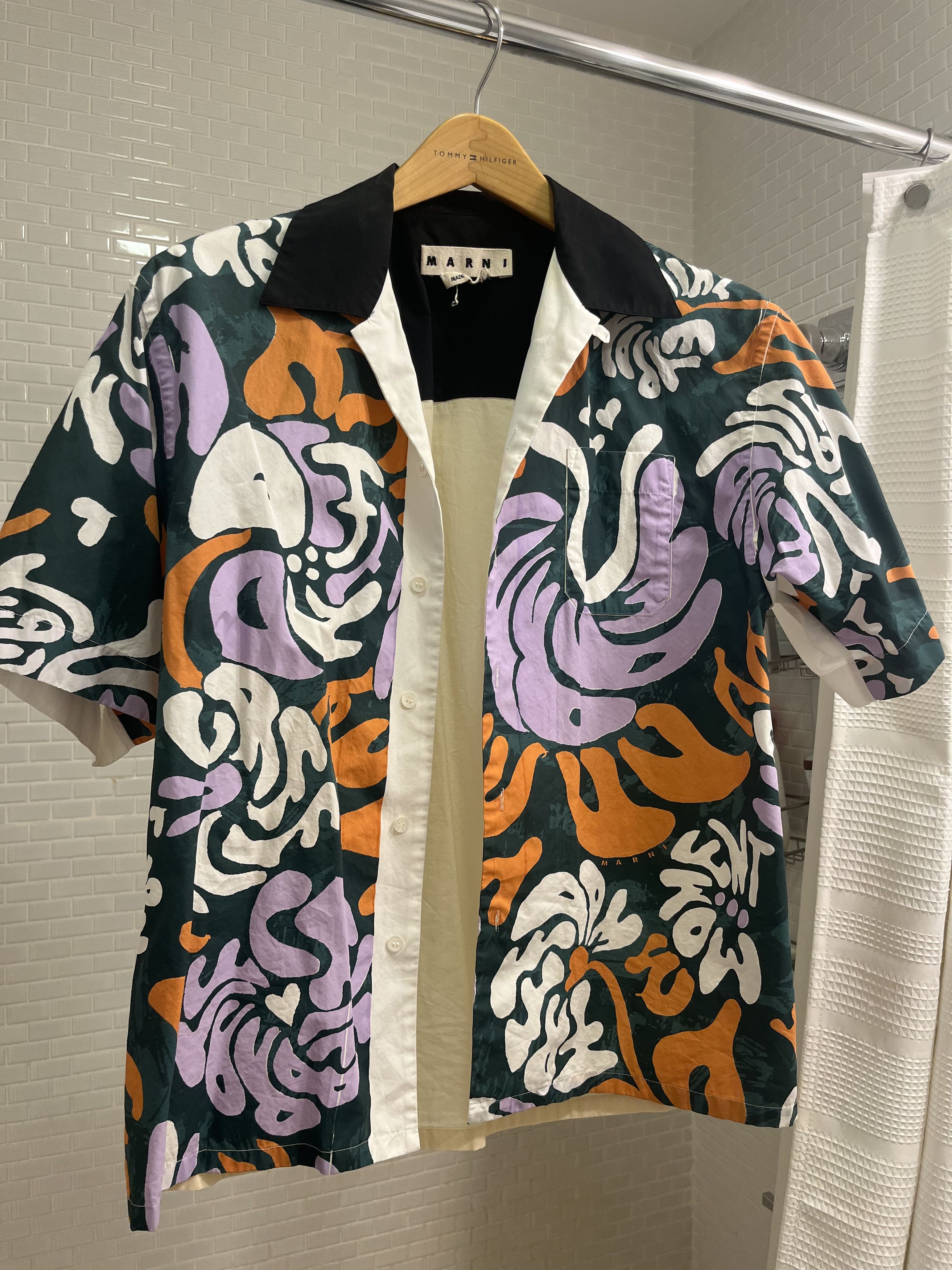 Marni Marni Euphoria Panelled Floral Bowling Shirt | Grailed