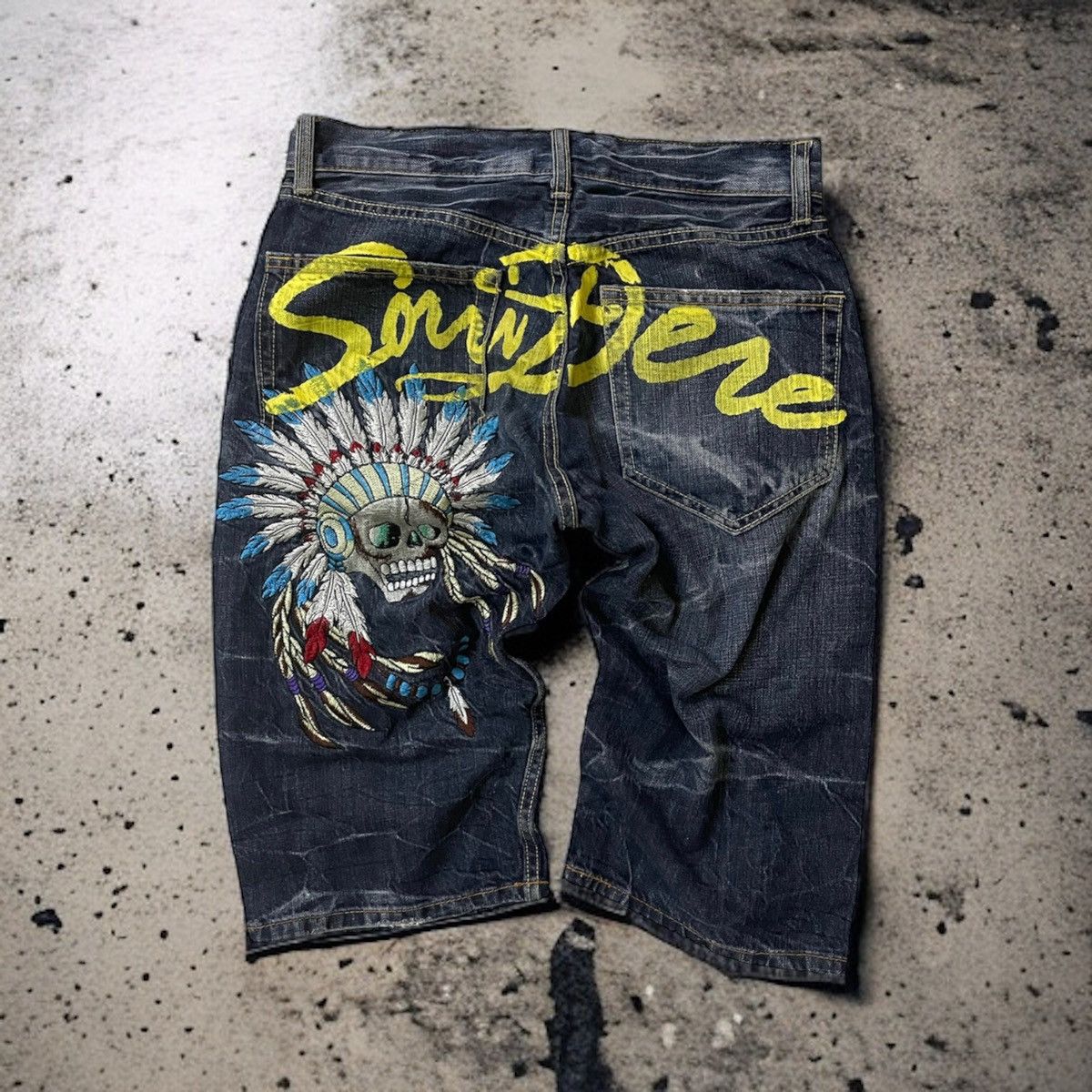 Archival Clothing × Ed Hardy × Japanese Brand Jorts SORRIDERE Indian ...