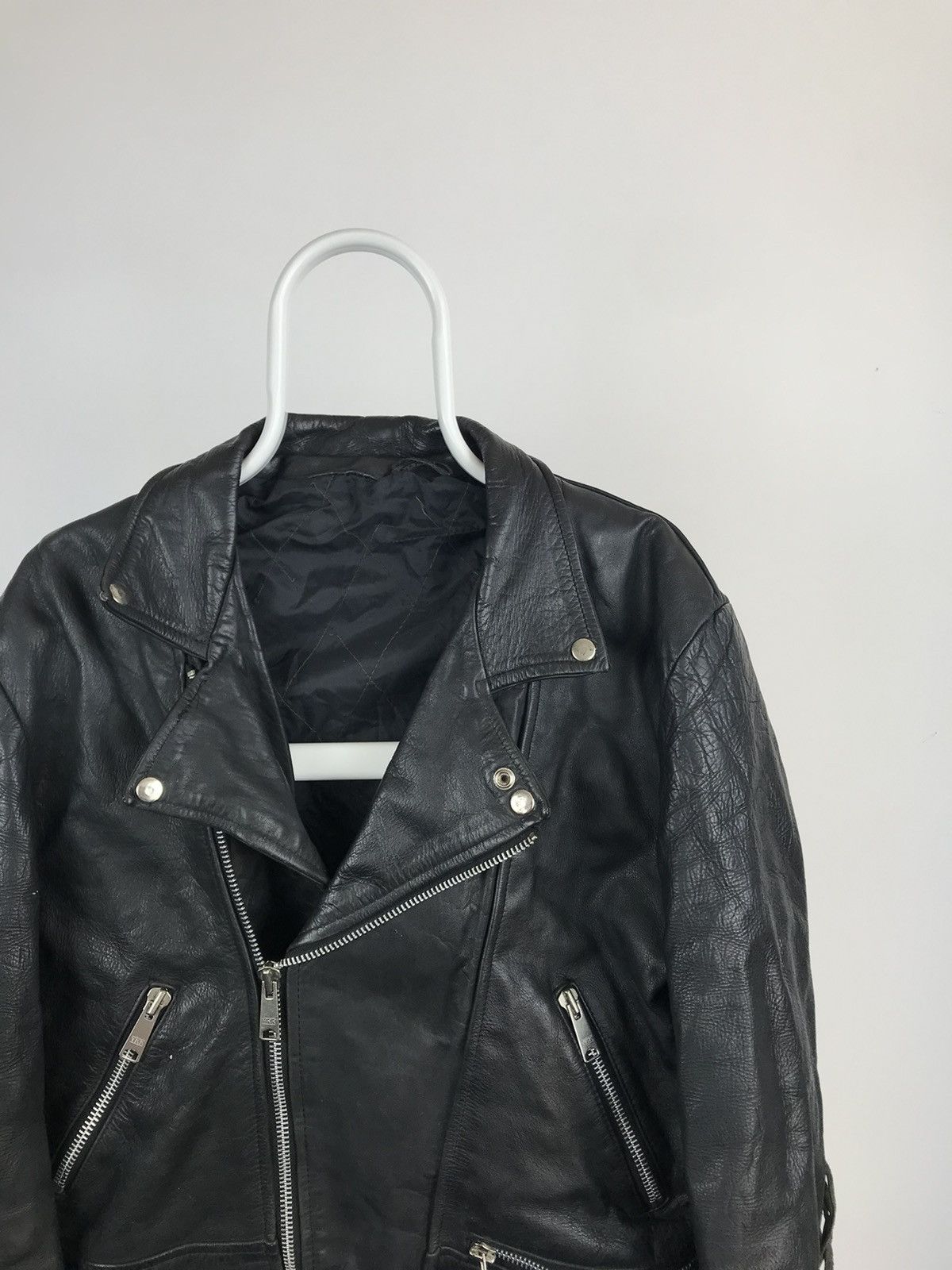 Vintage Vintage Leather Shell Genuine Cowboy Biker Motorcycle Jacket ...