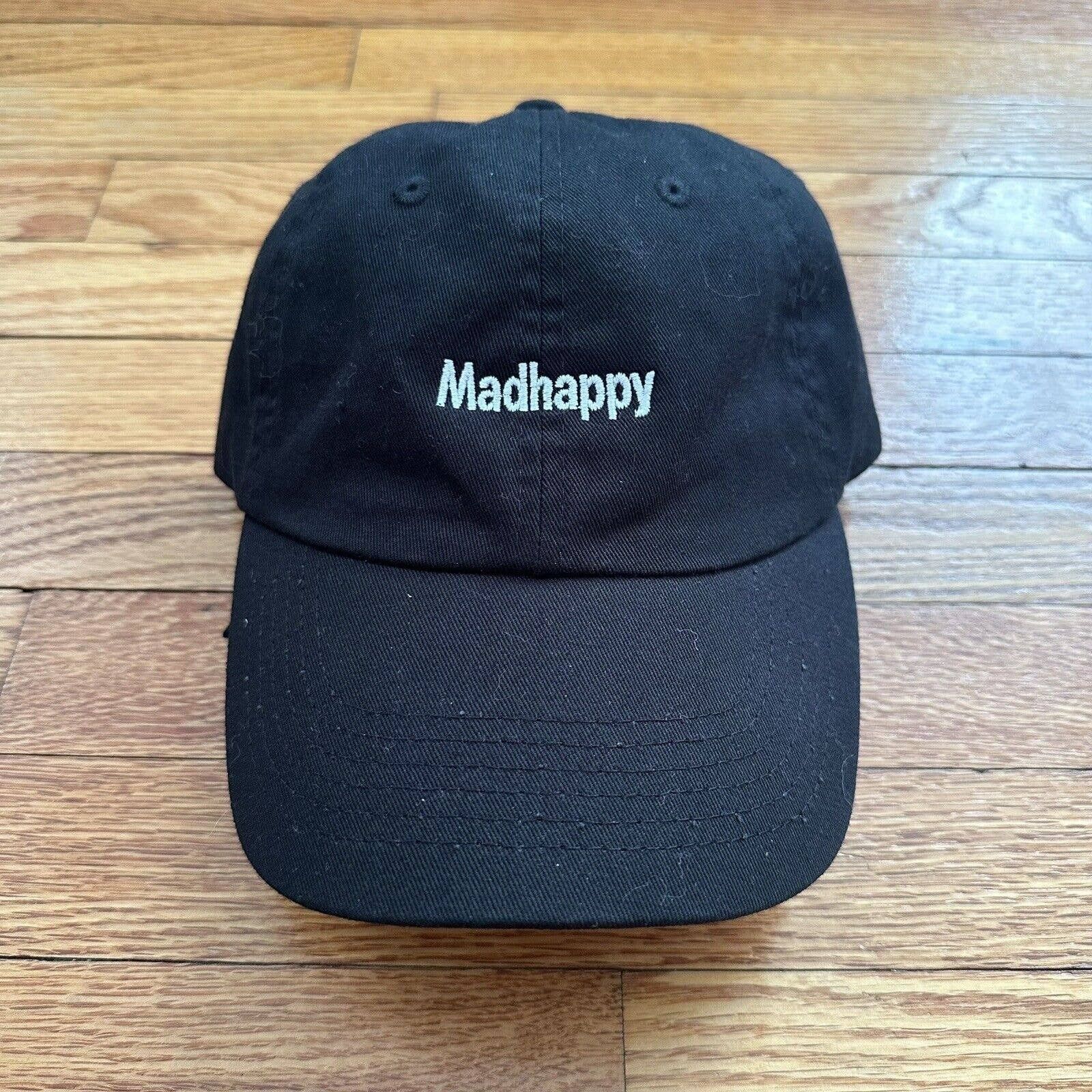 Hypebeast Madhappy Black Strapback Dad Cap Hat | Grailed
