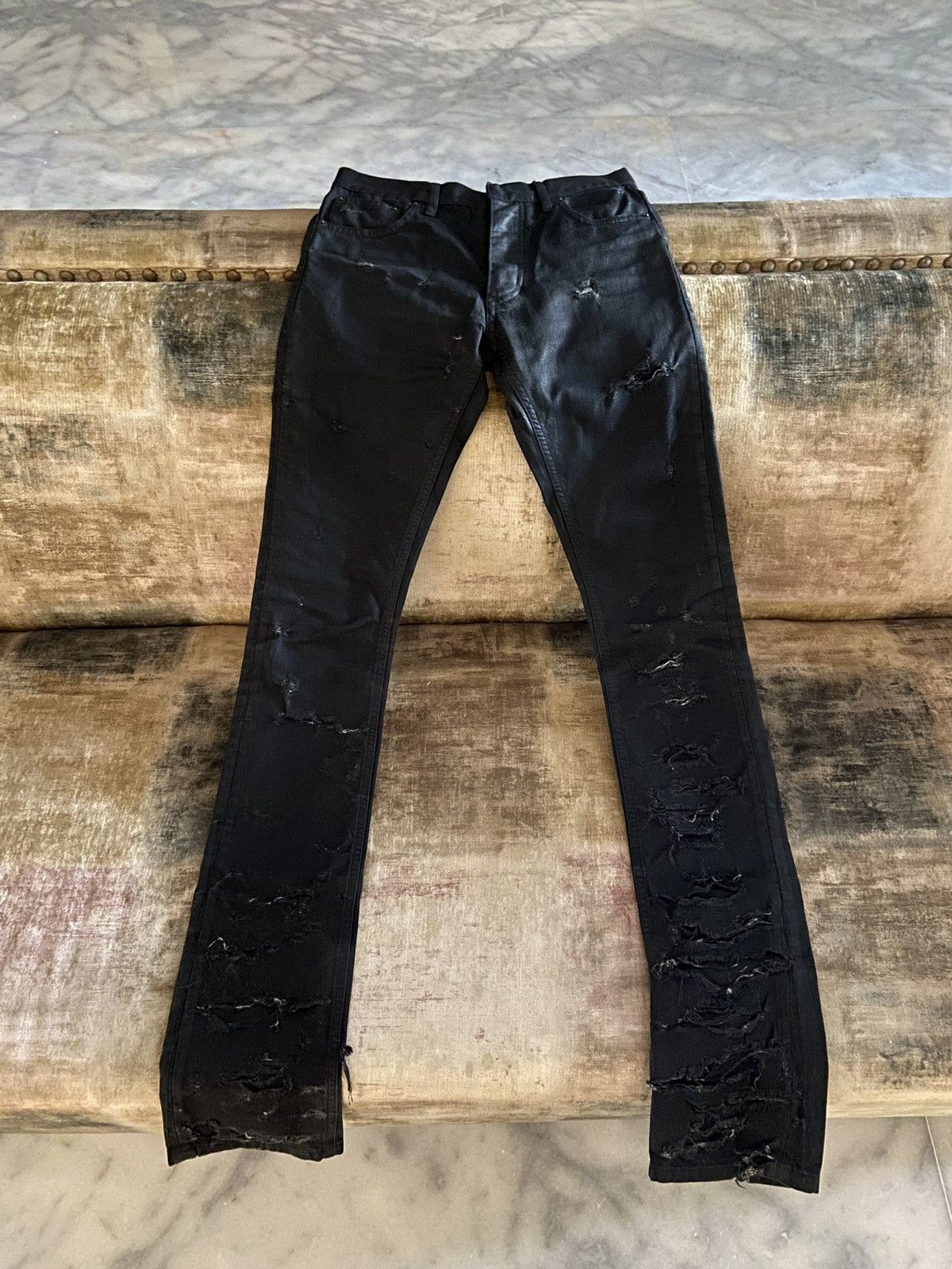 Dior Dior Homme 2004 destroyed full set denim | Grailed