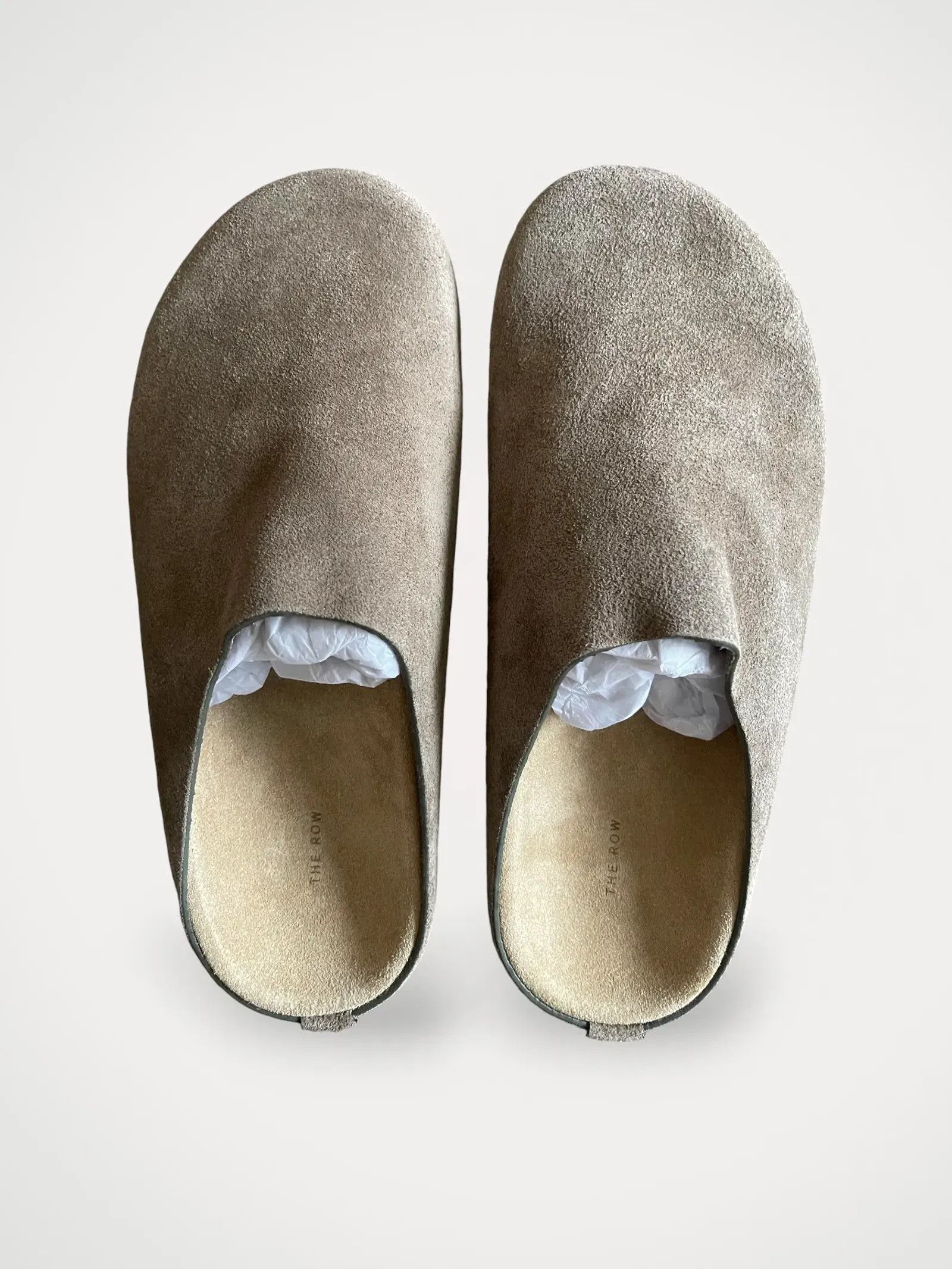 The Row The Row Hugo Suede Slides Sandals | Grailed